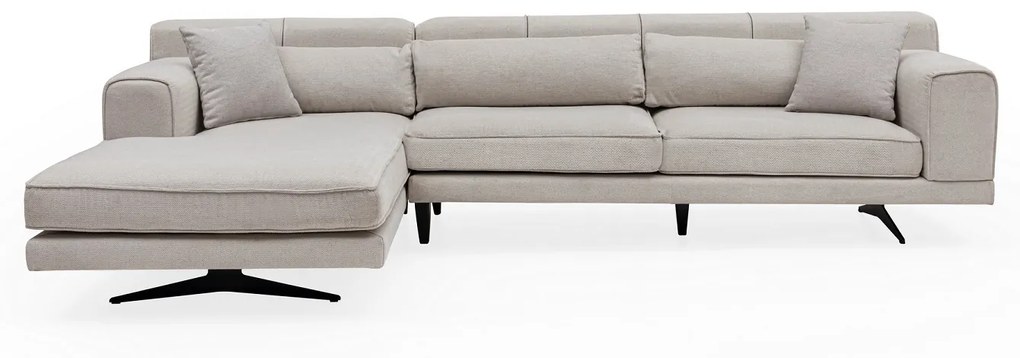 Designová rohová sedačka Caishen 308 cm béžová - levá