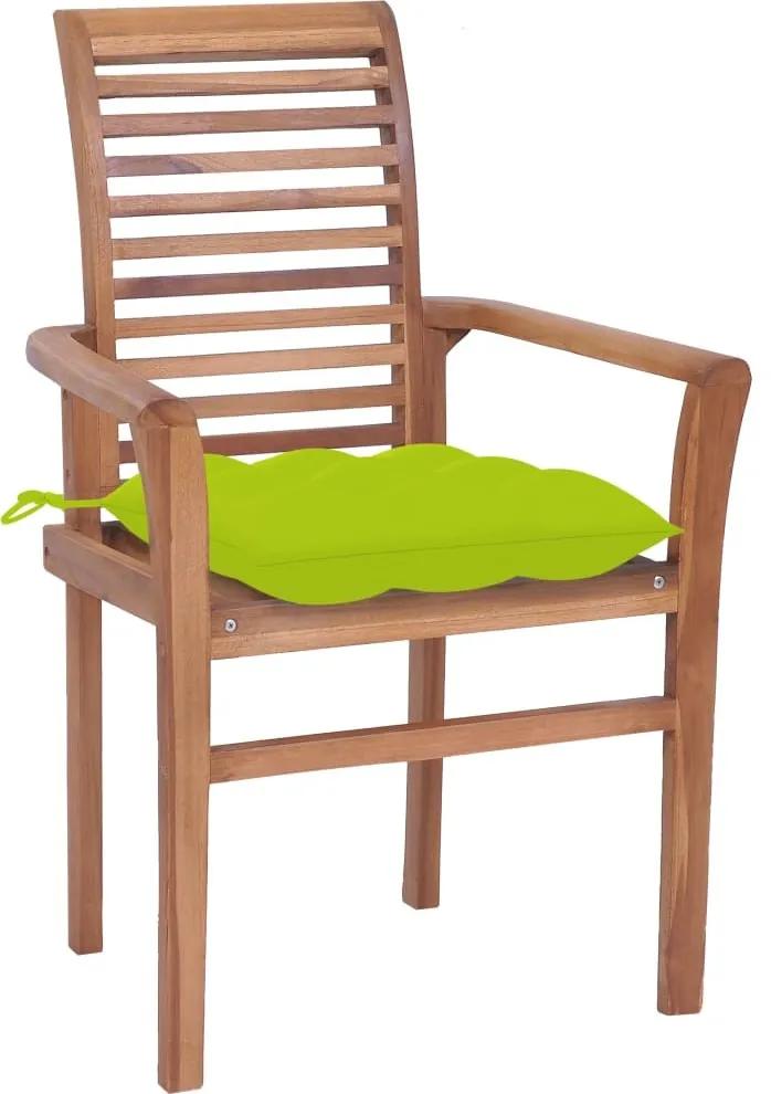 vidaXL Jídelní židle 4 ks podušky masivní teak [3062648] Barva: antracitová