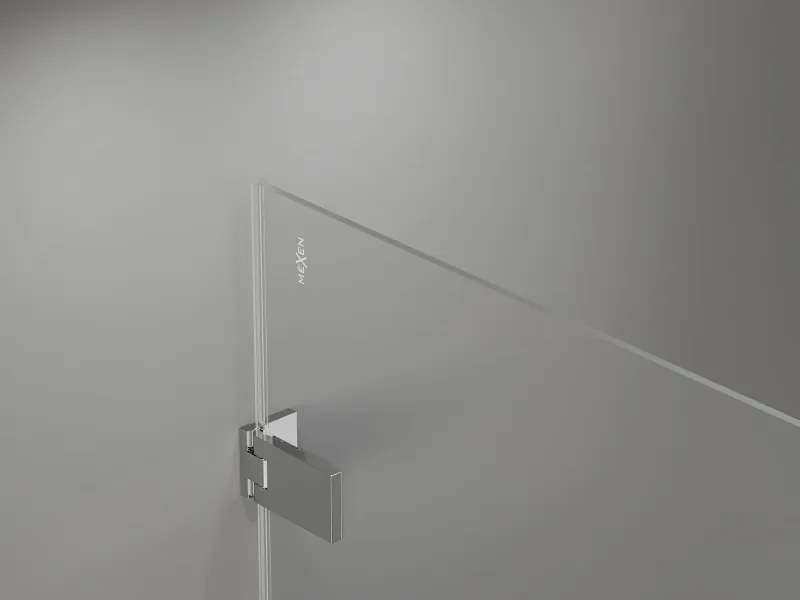 Mexen Lunar-F L skládací sprchový kout levý 100 x 80 cm, 8mm čiré sklo, chromový profil, 836L-100-080-01-00-L