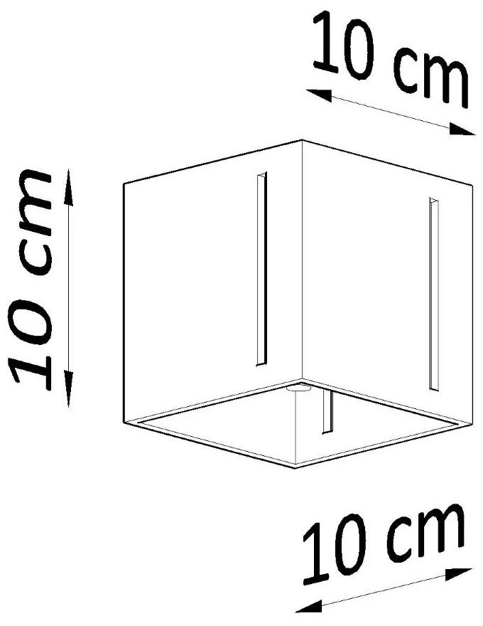 Bílé stropní svítidlo s kovovým stínidlem 10x10 cm Pax – Sollux