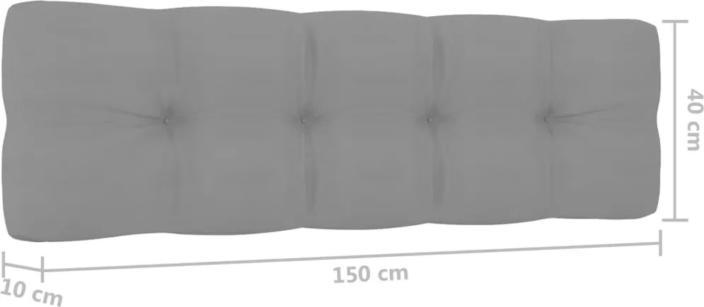 vidaXL Marketos Zahradní lavice a šedé podušky 179 cm impregnovaná borovice