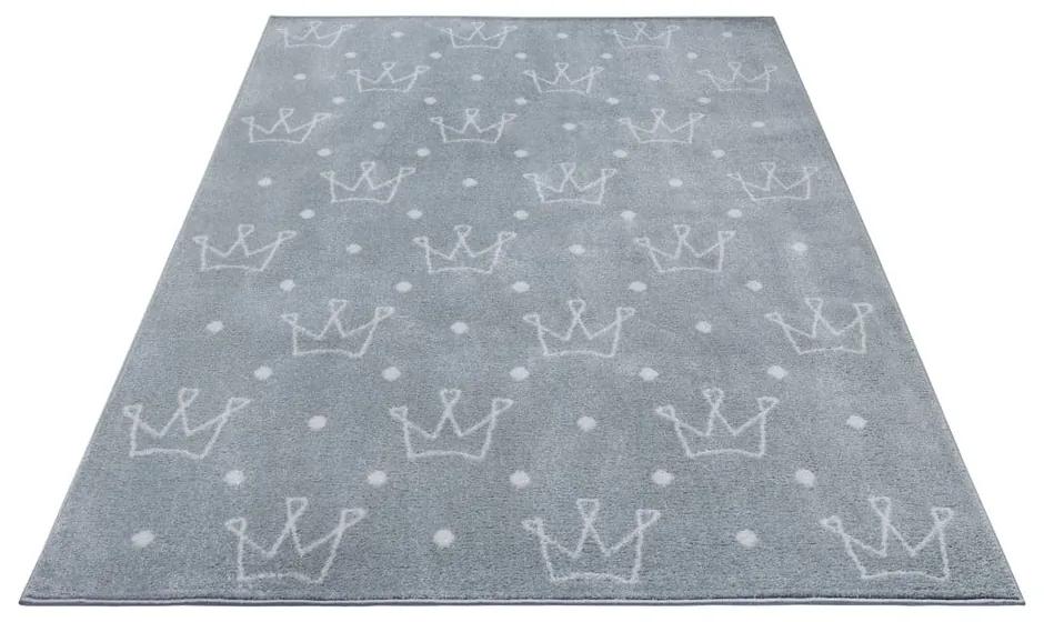 Šedý dětský koberec 160x235 cm Crowns – Hanse Home