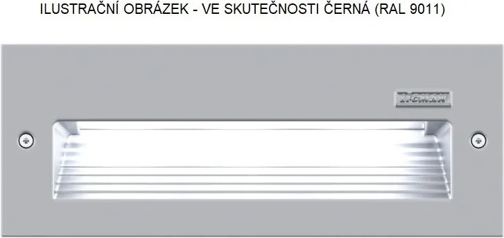 LGM RA-40582-W30-01 Venkovní zápustné svítidlo do stěny RADO 5 LED 17W 308lm 3000K IP65 černá RAL9011 - LIGMAN