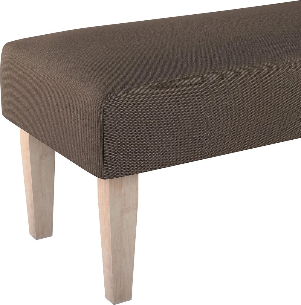 Dlouhá lavička 100x40cm barva hnědá látka pletený vzor