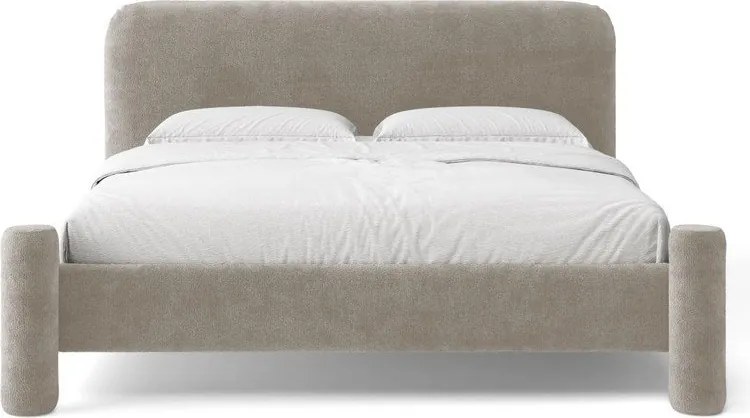 Béžová čalouněná dvoulůžková postel s roštem 180x200 cm Vera – Micadoni
