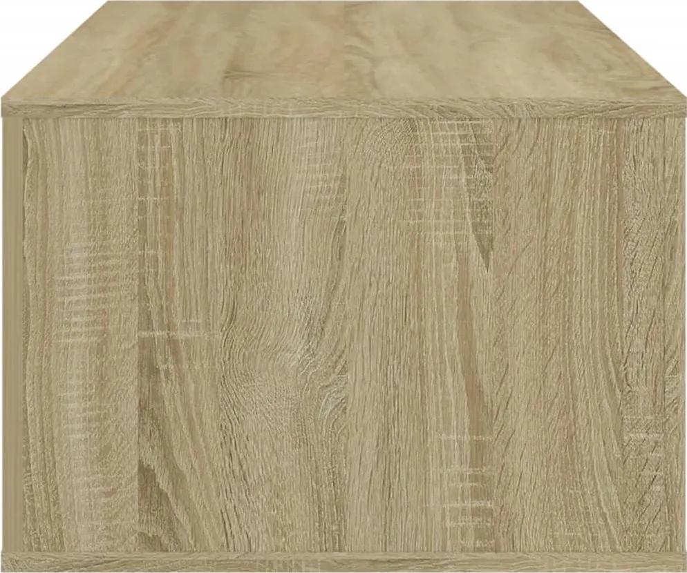 vidaXL Konferenční stolek 100x50,5x35 cm kompozitní dřevo [816539] Barva: bílá s vysokým leskem
