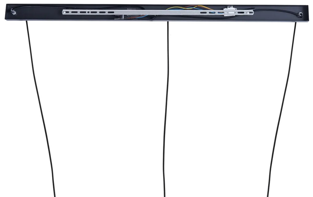 Smart hanglamp zwart langwerpig 3-lichts incl. Wifi G95 - Indu