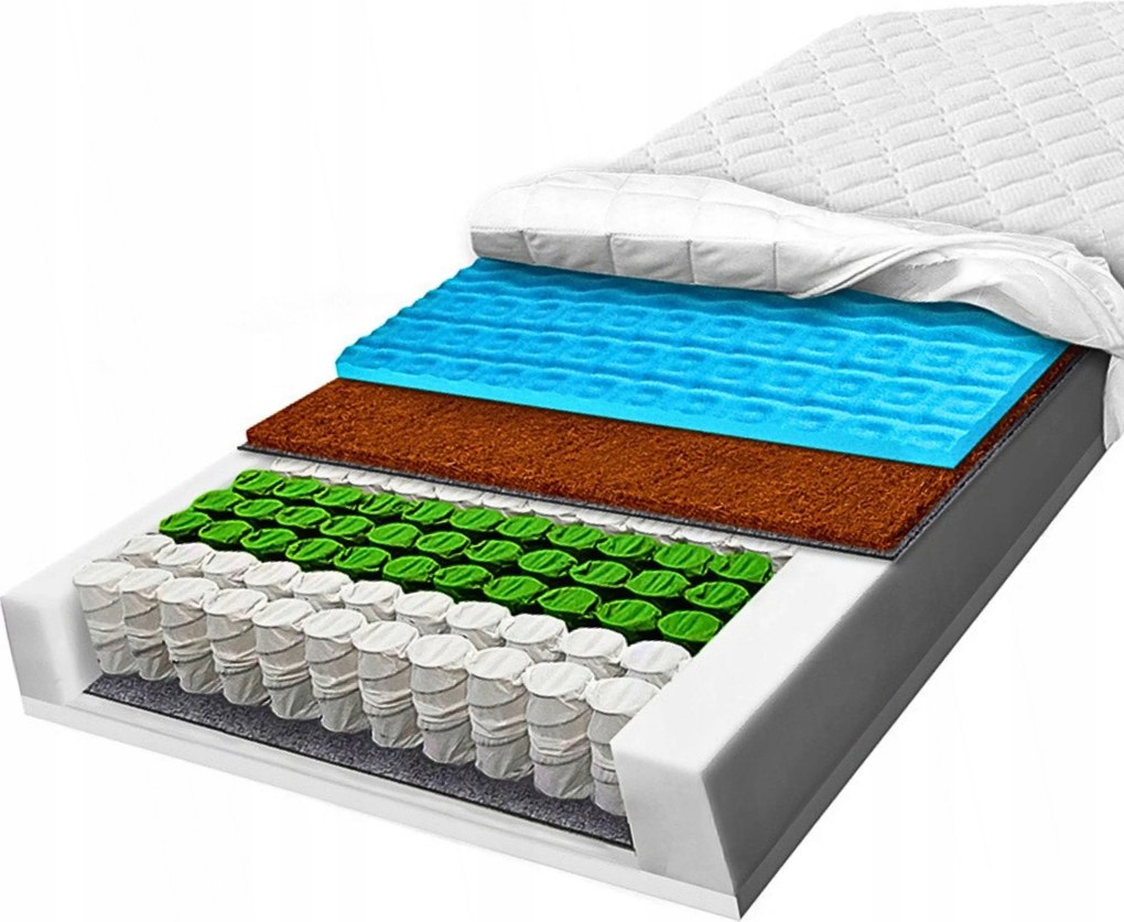 Taštičková matrace 180x200 smart masážní kokosová kapsa 7 zónová 20 cm