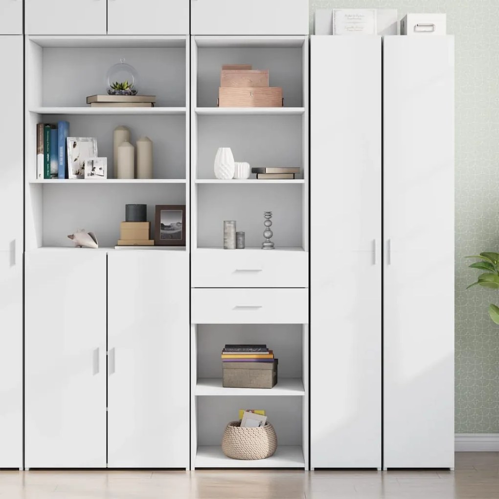 Skříň highboard bílá 50 x 42,5 x 185 cm kompozitní dřevo 3281455