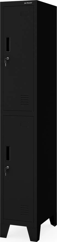 Šatní skříňka pro zaměstnance černá BARTEK 1 Plus 292 x 1720 x 450 mm