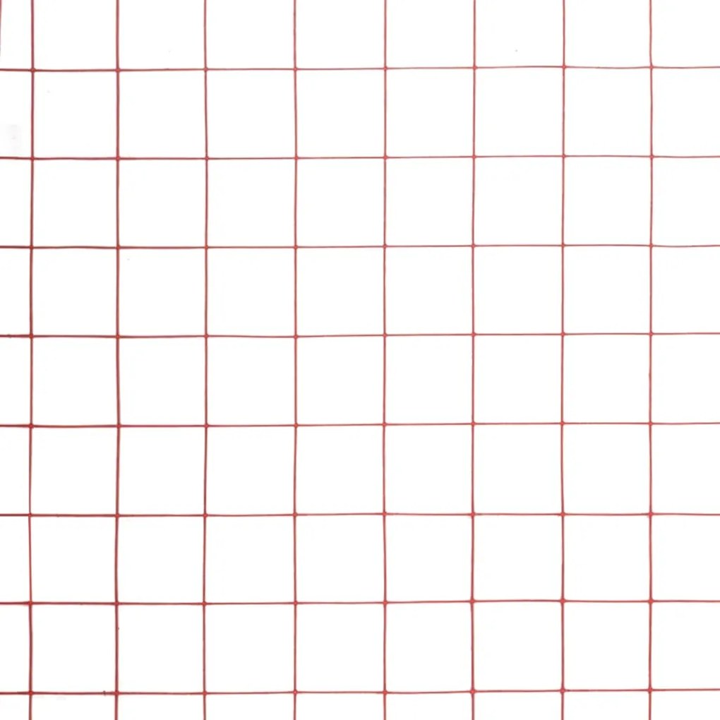 Pletivo ke kurníku ocel PVC vrstva 10 x 1,5 m červené 143673
