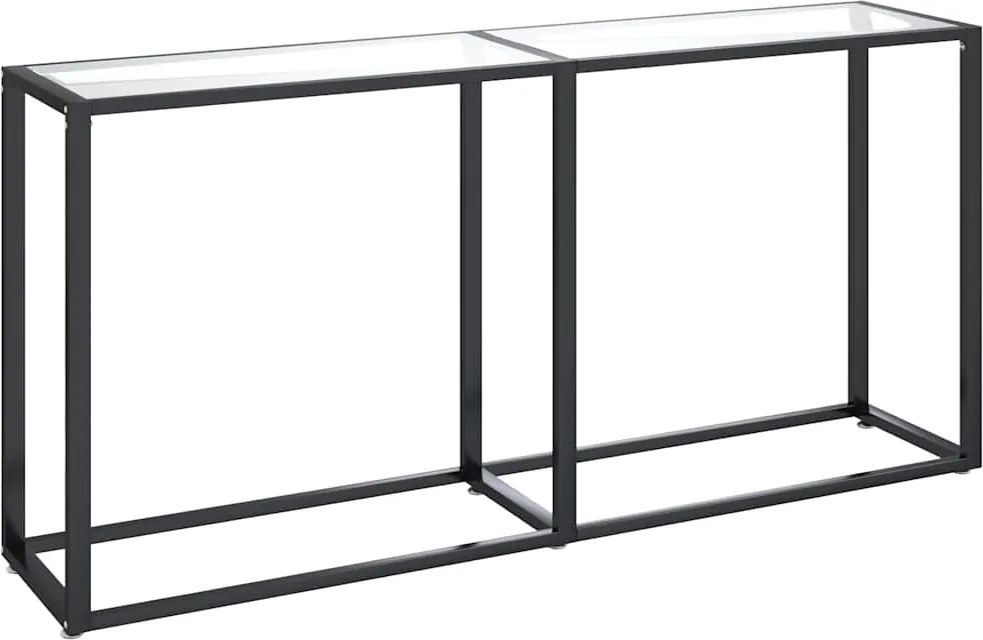 Konzolový stolek průhledný 160 x 35 x 75,5 cm tvrzené sklo 331678