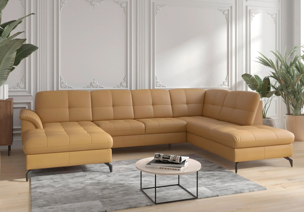 XXXLutz SEDACÍ SOUPRAVA, textil, kůže, curry žlutá Sit & More - Sedací soupravy - 00014401635R