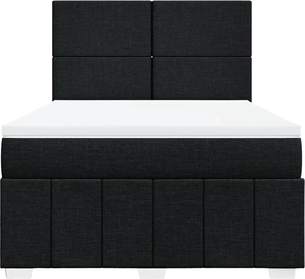 Box spring postel s matrací černá 140 x 190 cm textil 3293958