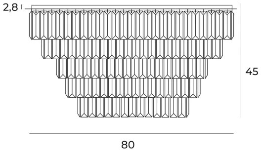 MAXLIGHT C0225 - Stropní svítidlo MONACO 16xG9/40W/230V pr. 80 cm chrom