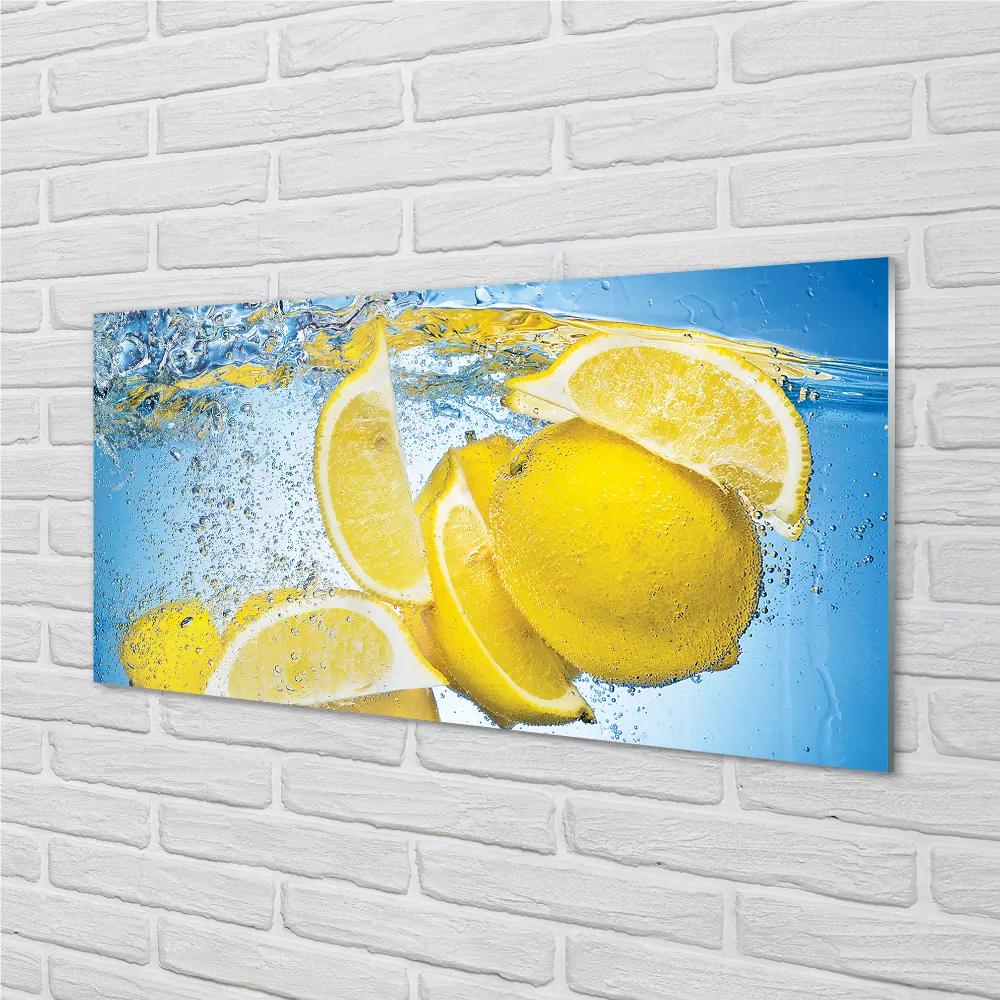 akrylový obraz Lemon ve vodě 100x50 cm