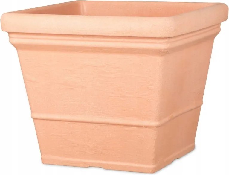 Čtvercový květináč Scheurich Lisa 50 Terracotta || květináč v barvě terako