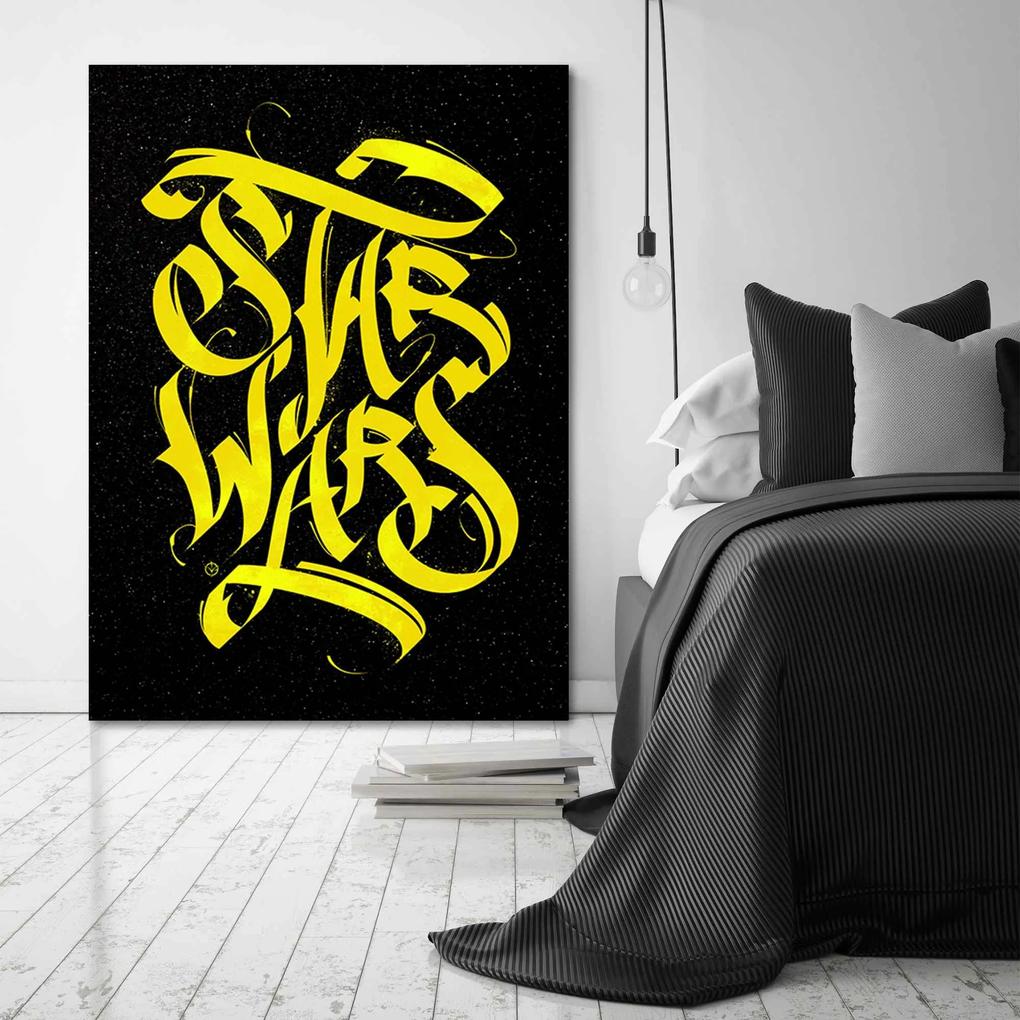 Gario Obraz na plátně Star Wars, žlutý nápis - Nikita Abakumov Rozměry: 40 x 60 cm