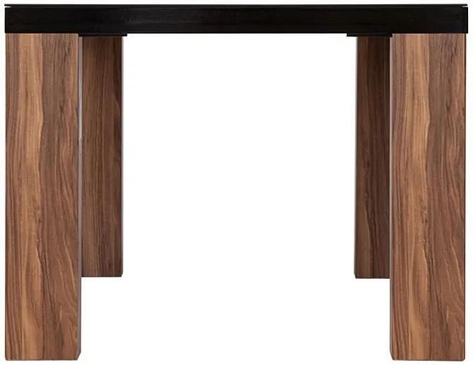Konferenční stolek Magnetus, LTD, ořech merano / černá, 70x54x70 cm