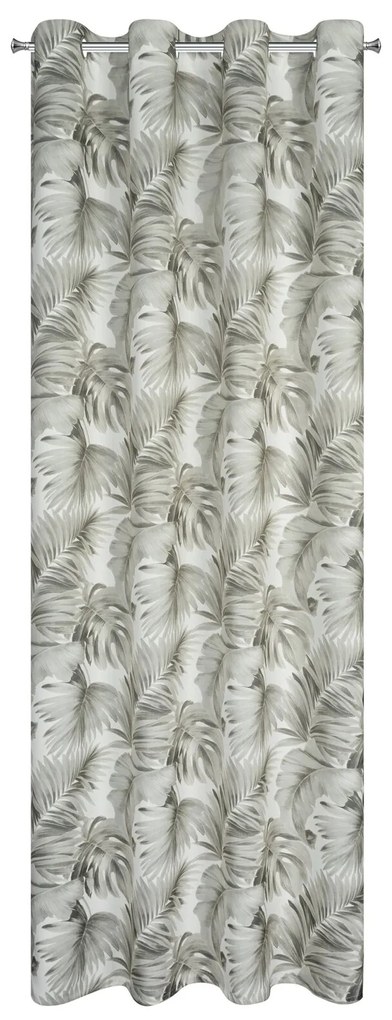 ZATEMŇOVACÍ ZÁVĚS NA KROUŽCÍCH ZORA 140X250 CM LISTY
