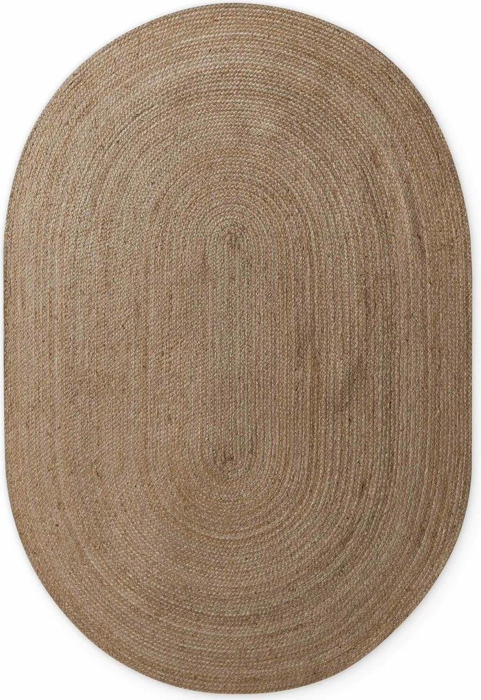 Hanse Home, Kusový koberec Jute Braided 106006 Grey Brown ovál, 160x230 ovál, hnědá, chodba / předsíň