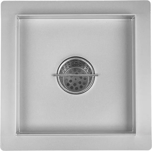 BPS-koupelny Čtvercový sprchový odtokový žlab DL08-QUBE-G3 15x15 cm, satén