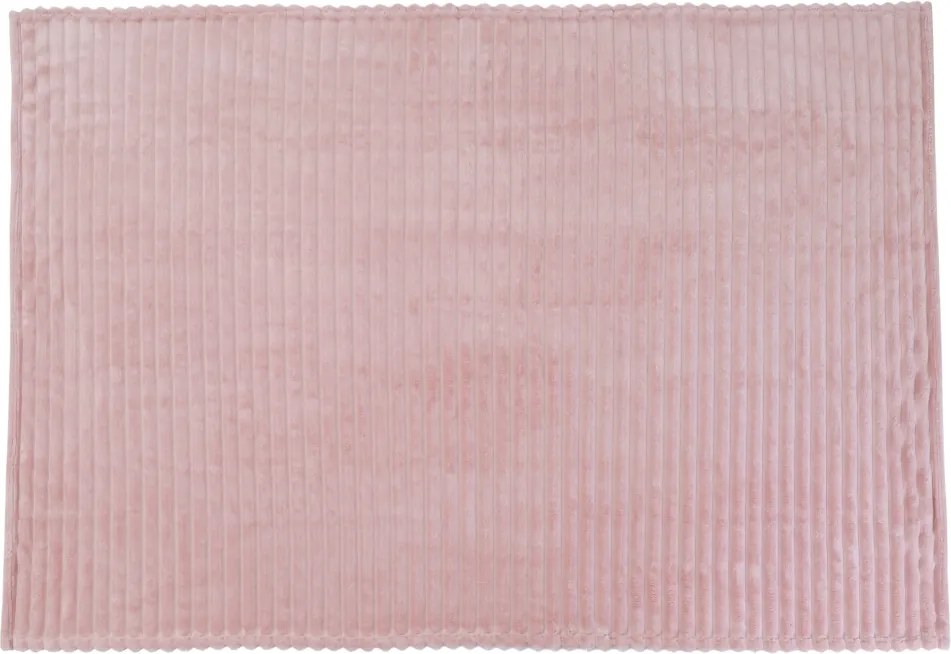 Plyšová pruhovaná deka, růžová, 150x200, ORVIN