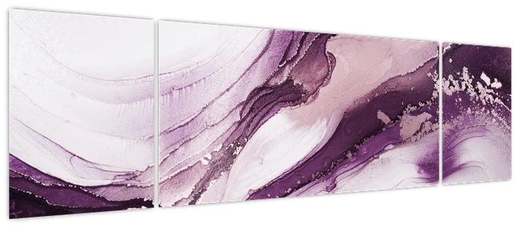 Obraz - Purple fluid art (170x50 cm)