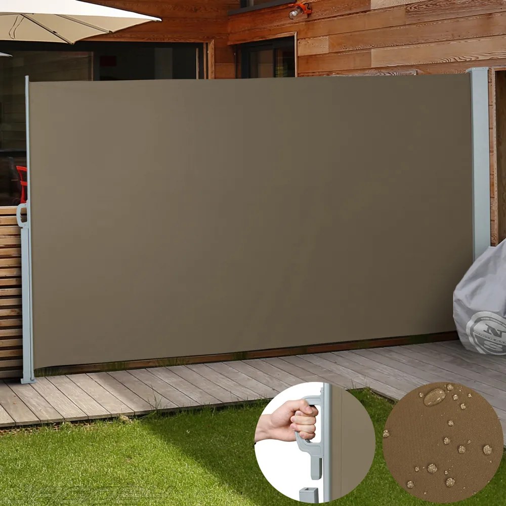 Boční markýza na terasu 180x300cm hnědá