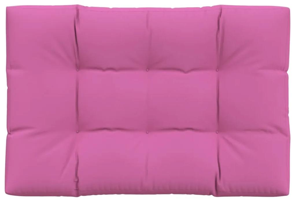Poduška na palety růžová 120 x 80 x 12 cm textil