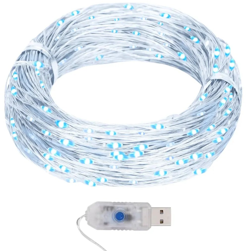 Světelný řetěz s mikro LED 40 m 400 LED studený bílý 8 funkcí 328848