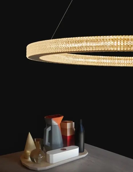LED lustr Fiore 80 zlaté