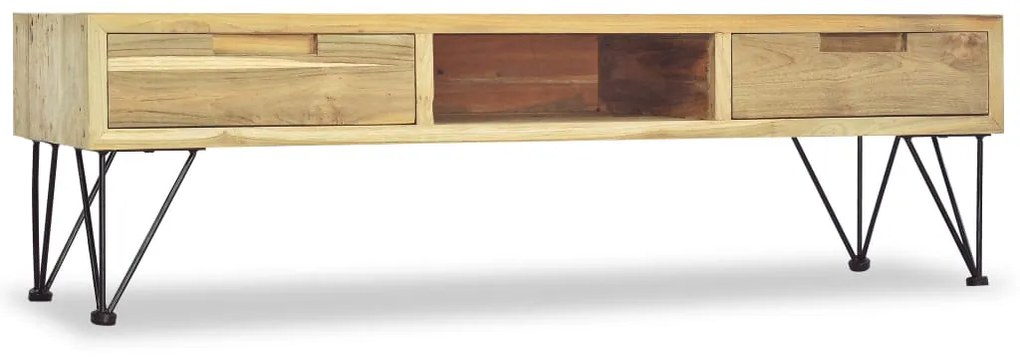 vidaXL Marketos TV stolek 120 x 35 x 35 cm masivní teak