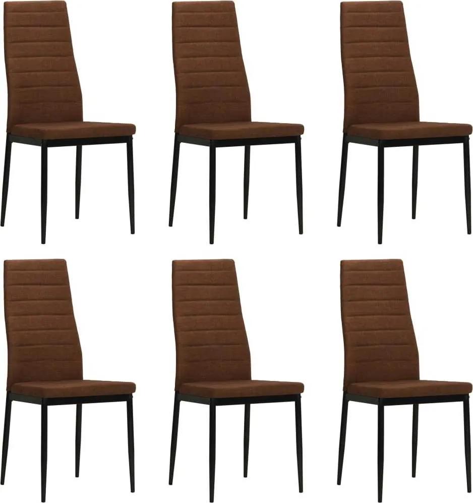 vidaXL Jídelní židle 6 ks textil [275334] Barva: Tmavě šedá