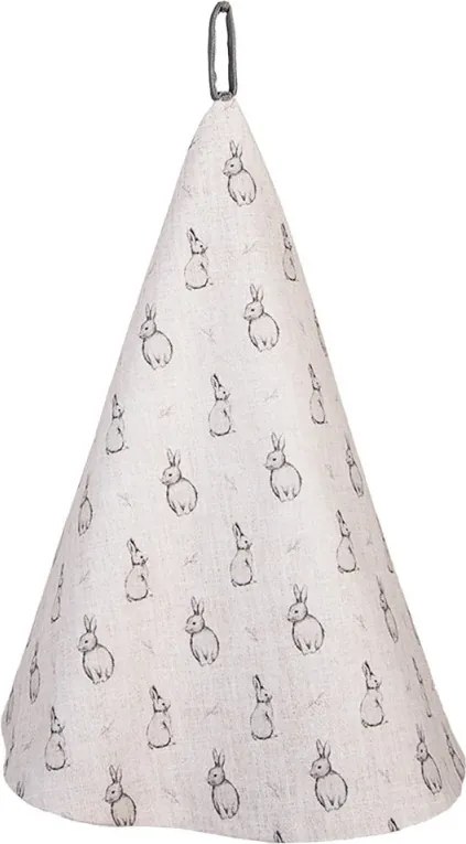 Béžová kulatá textilní uterka s králíčkem Bunny Buddies - Ø 80 cm