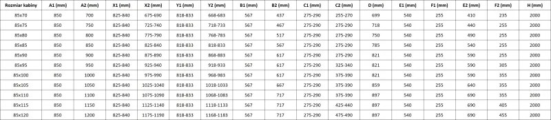 Mexen Mist-H Duo, 2-křídlý ​​výklopný sprchový kout 85 x 100 cm, čiré sklo, zlatý matný profil, 8A5-085L-100P-55-00