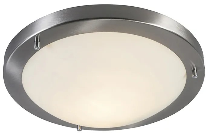 Chytré stropní svítidlo ocel 31 cm vč. WiFi A60 IP44 - Yuma