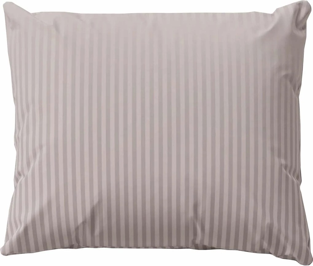 Detexpol Bavlněné povlečení 140x200 béžové jednobarevné pruhované damaškové povlečení 1 cm Pure - VÝPRODEJ