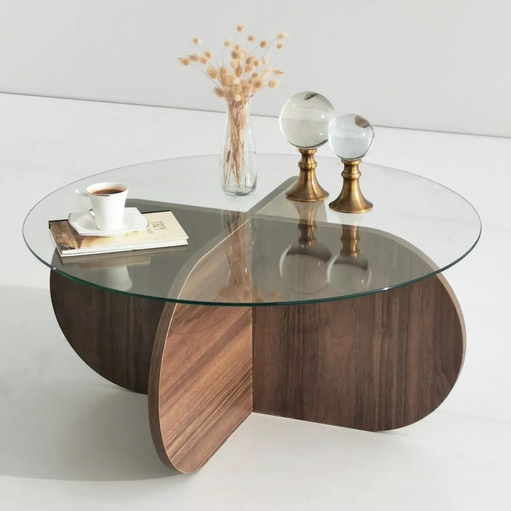 Konferenční stolek Bubble Walnut, ořech