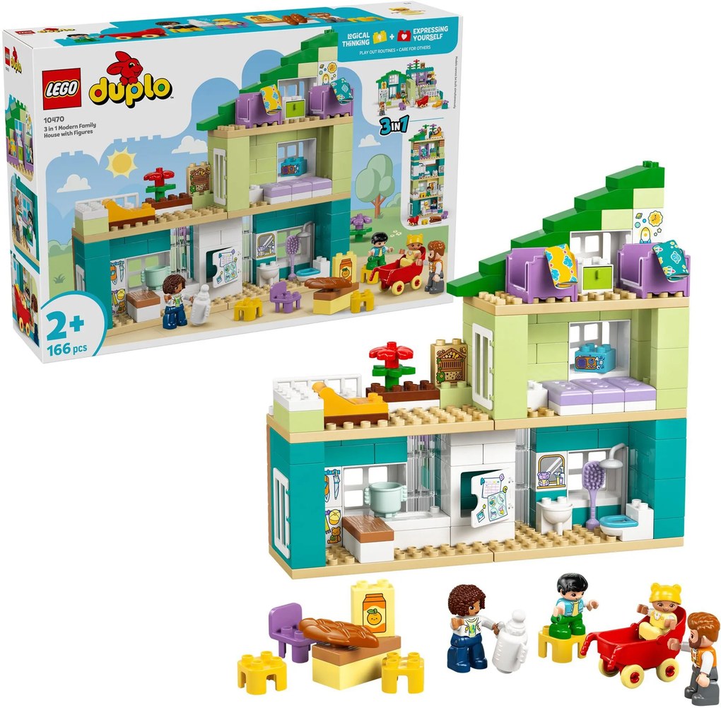Lego® duplo® town 10470 moderní rodinný dům 3 v 1 s figurkami 5702018056516