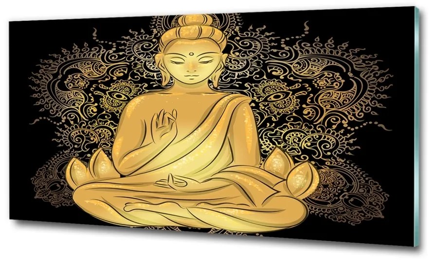 Wallmuralia Foto obraz fotografie na skle Sedící buddha 100x50