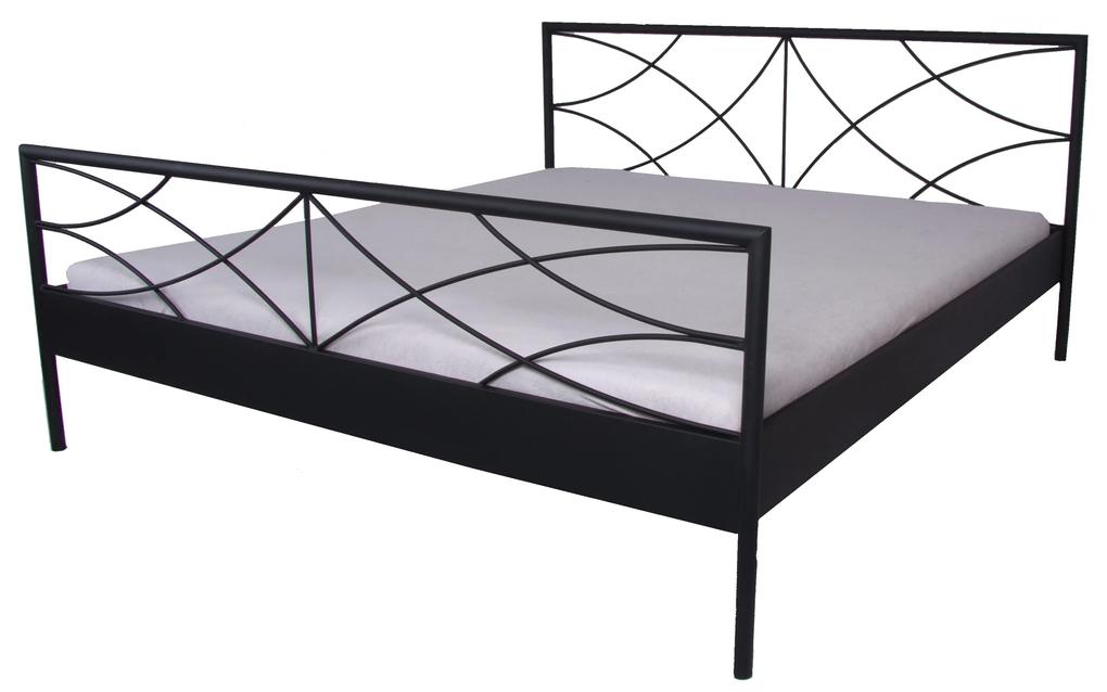 Nábytek ATIKA s.r.o. Kovová postel Bow Povrchová úprava: bílá, Rozměr: 160 x 200 cm