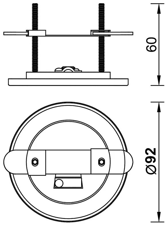 Mantra Elsa, bílá zapuštěná stropní rozeta, průměr 9,2cm