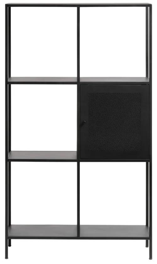 OnaDnes -20% Černá kovová knihovna Unique Furniture Malibu 138 x 80 cm