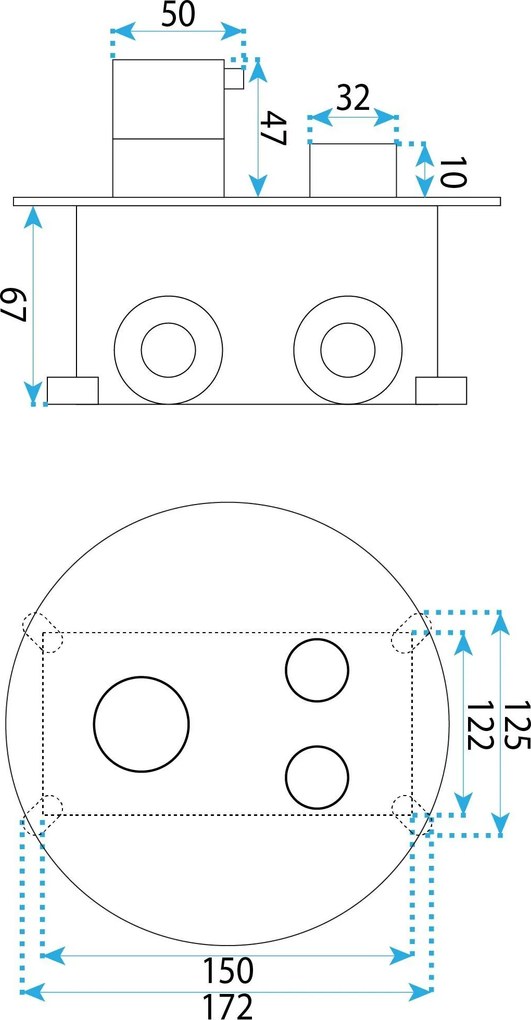 Rea, Podomítková sprchová souprava Rea Lungo Diamond Copper + BOX, REA-P6968