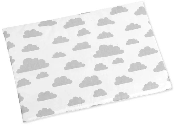 Bellatex Polštářek pro kojence do postýlky 42x32 cm tenký Mráček šedá, bílá