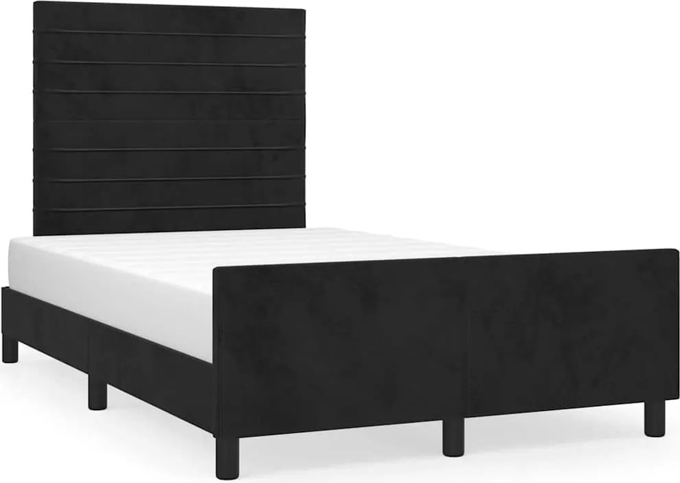 Rám postele bez matrace černý 120 x 200 cm samet 3125808