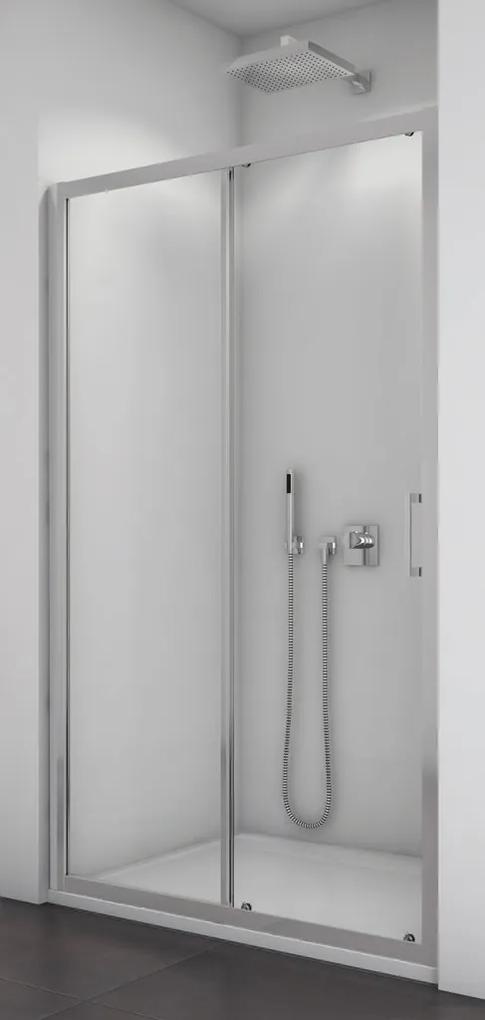 SanSwiss TOPS2 1600 01 07 Sprchové dveře jednodílné 160 cm, matný elox/sklo