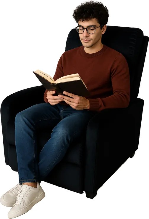 Relaxační křeslo René rozkládací černé