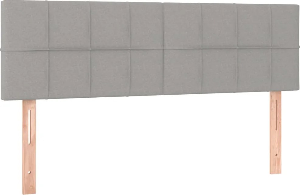 Box spring postel s matrací a LED světle šedá 140x190 cm textil 3133709